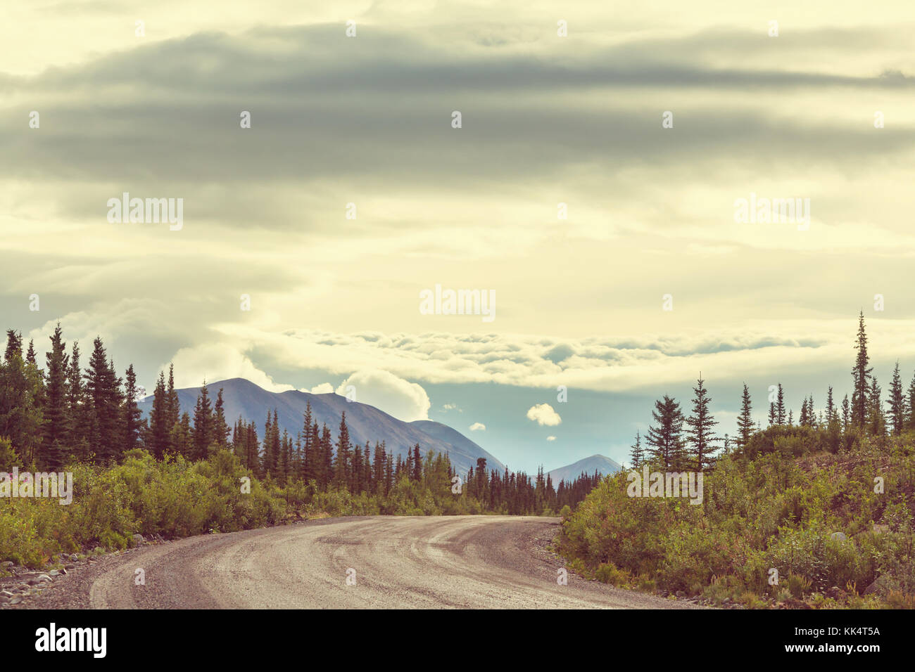 Scenic highway in Alaska, USA Stock Photo - Alamy