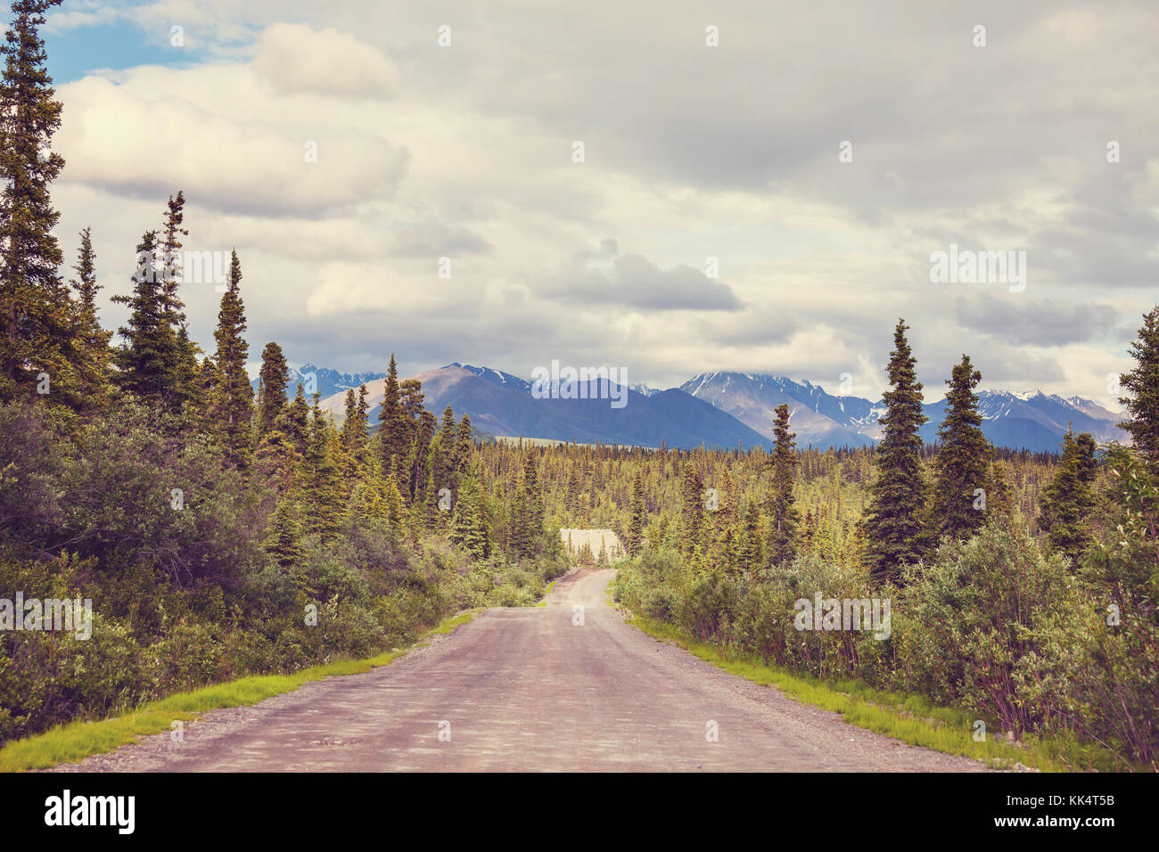 Scenic highway in Alaska, USA Stock Photo - Alamy