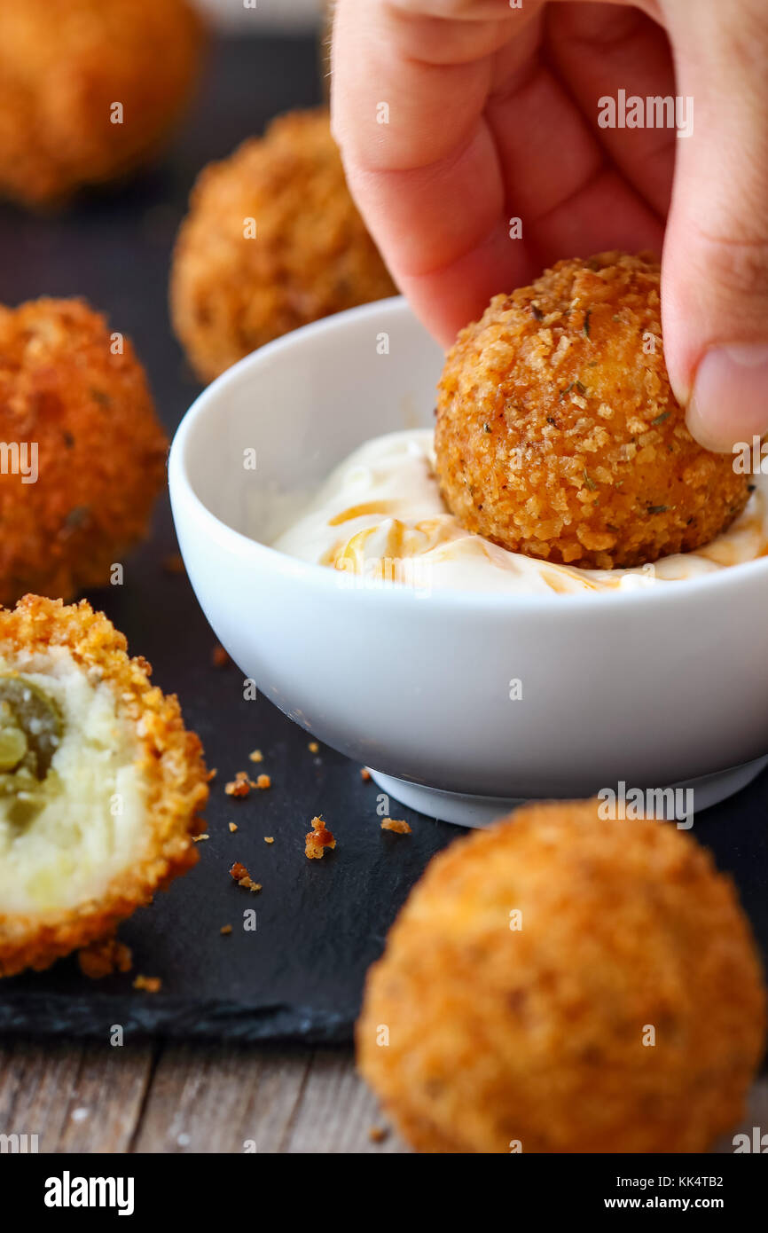 Homemade Potato Croquettes Stock Photo - Alamy