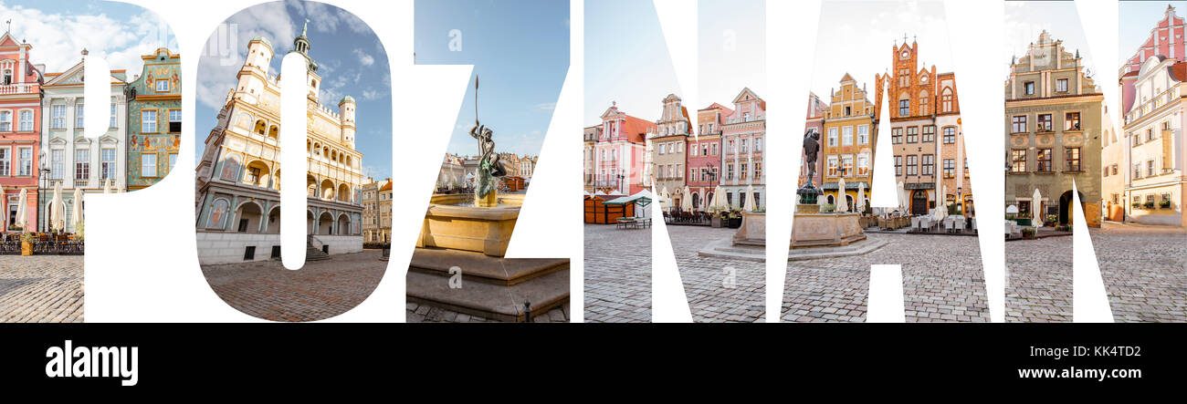 POZNAN letters filled with pictures from Poznan city Stock Photo - Alamy