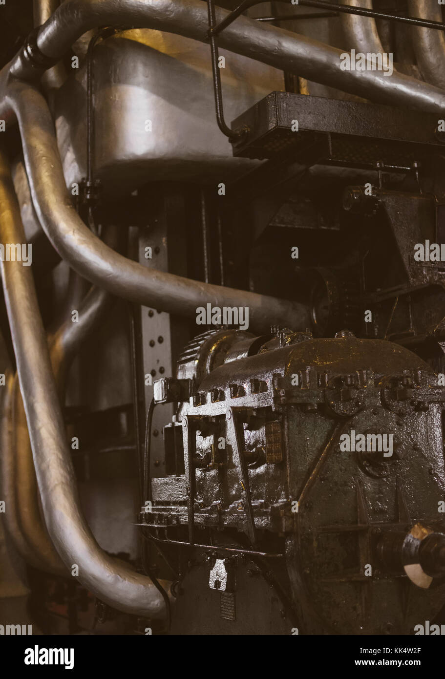 Old oiled engine in the factory Stock Photo - Alamy