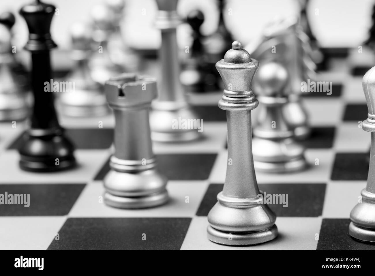 Computer chess close up Stock Photo - Alamy