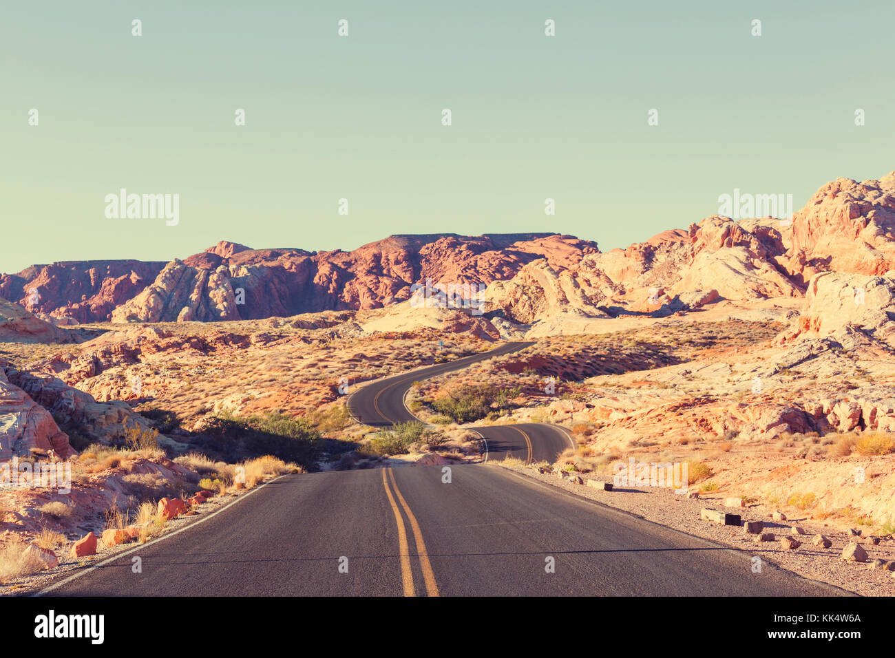Road in prairie country Stock Photo - Alamy