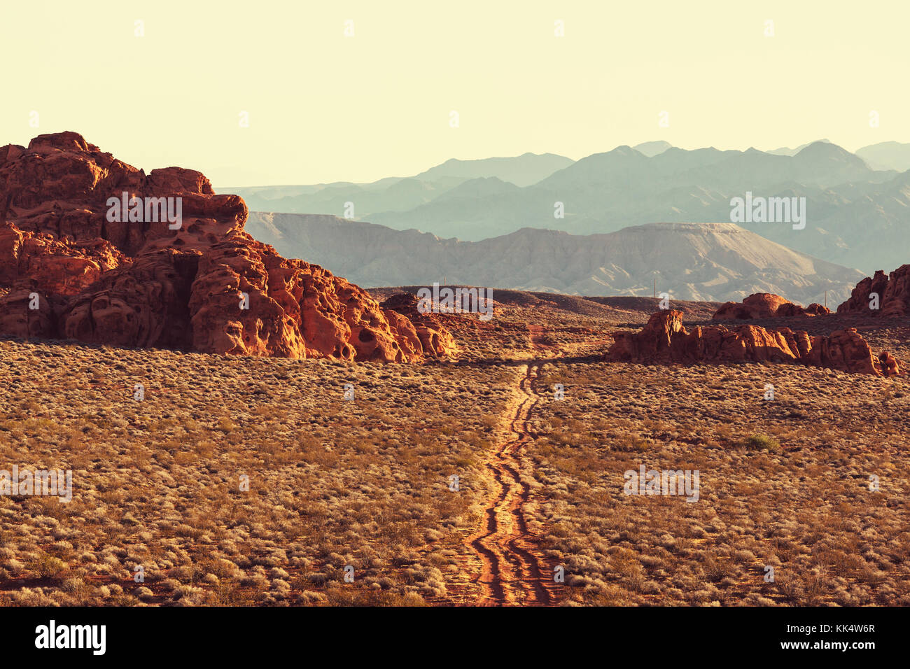 Road in prairie country Stock Photo - Alamy