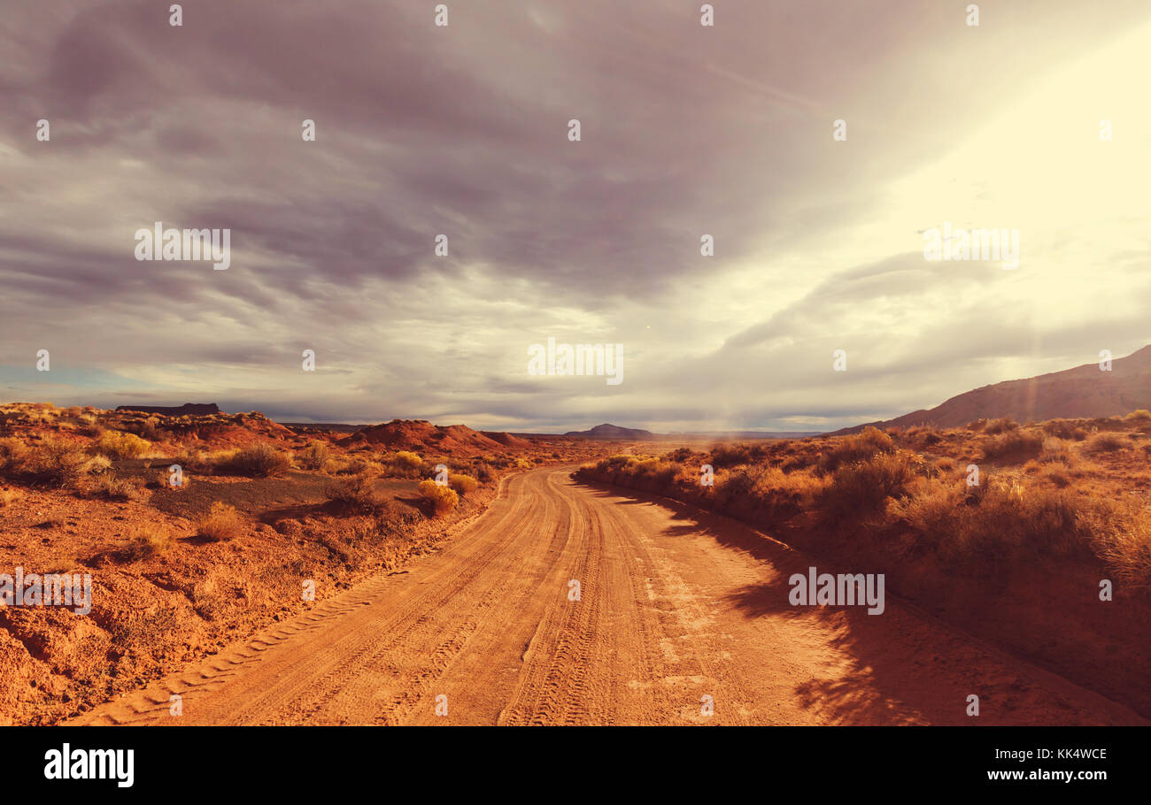 Road in the prairie country Stock Photo - Alamy
