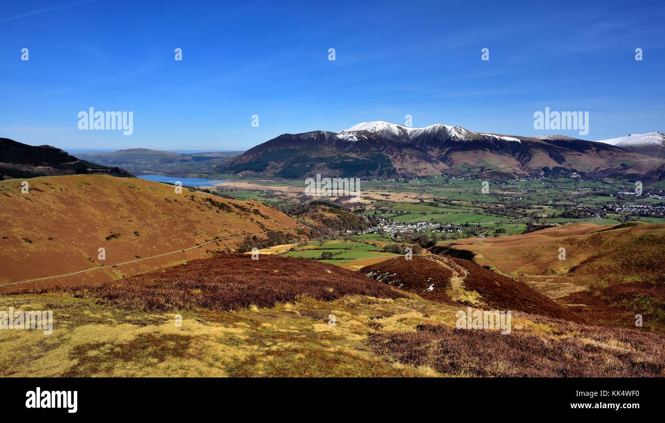 Snow on the summits of the northern fells March 2017 Stock Photo - Alamy