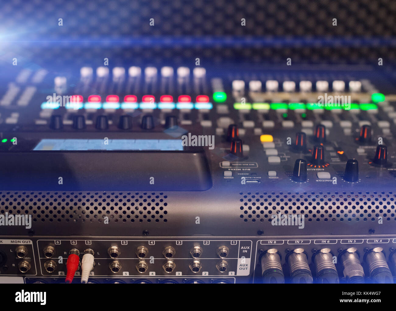 Professional audio mixing console in studio Stock Photo - Alamy