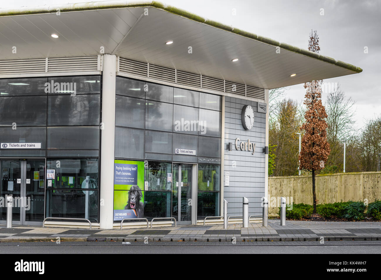 The main building at the East Midlands railway station at Corby ...