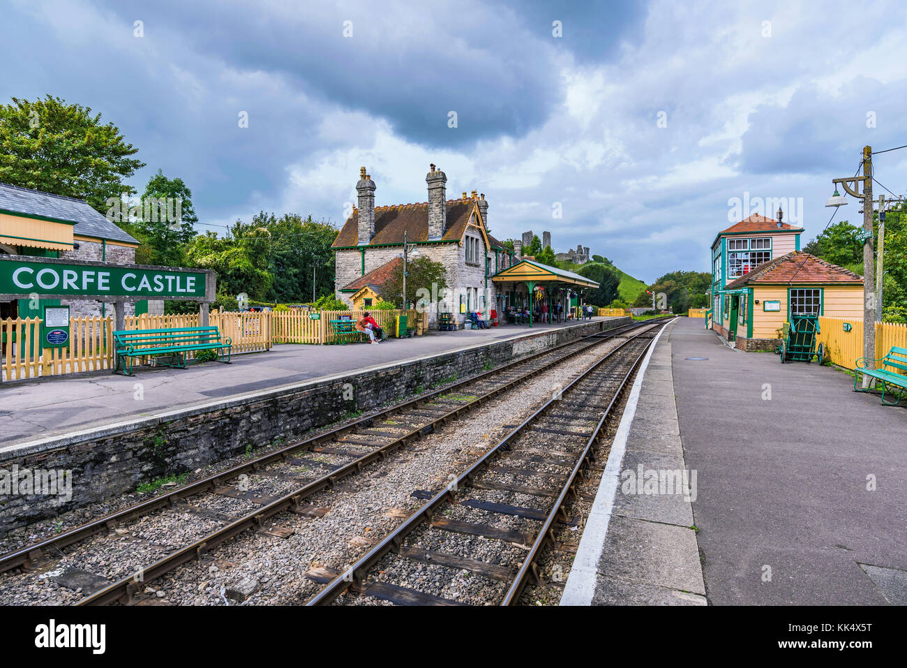 CORFE, UNITED KINGDOM - SEPTEMBER 06: This is Corfe Castle railway ...