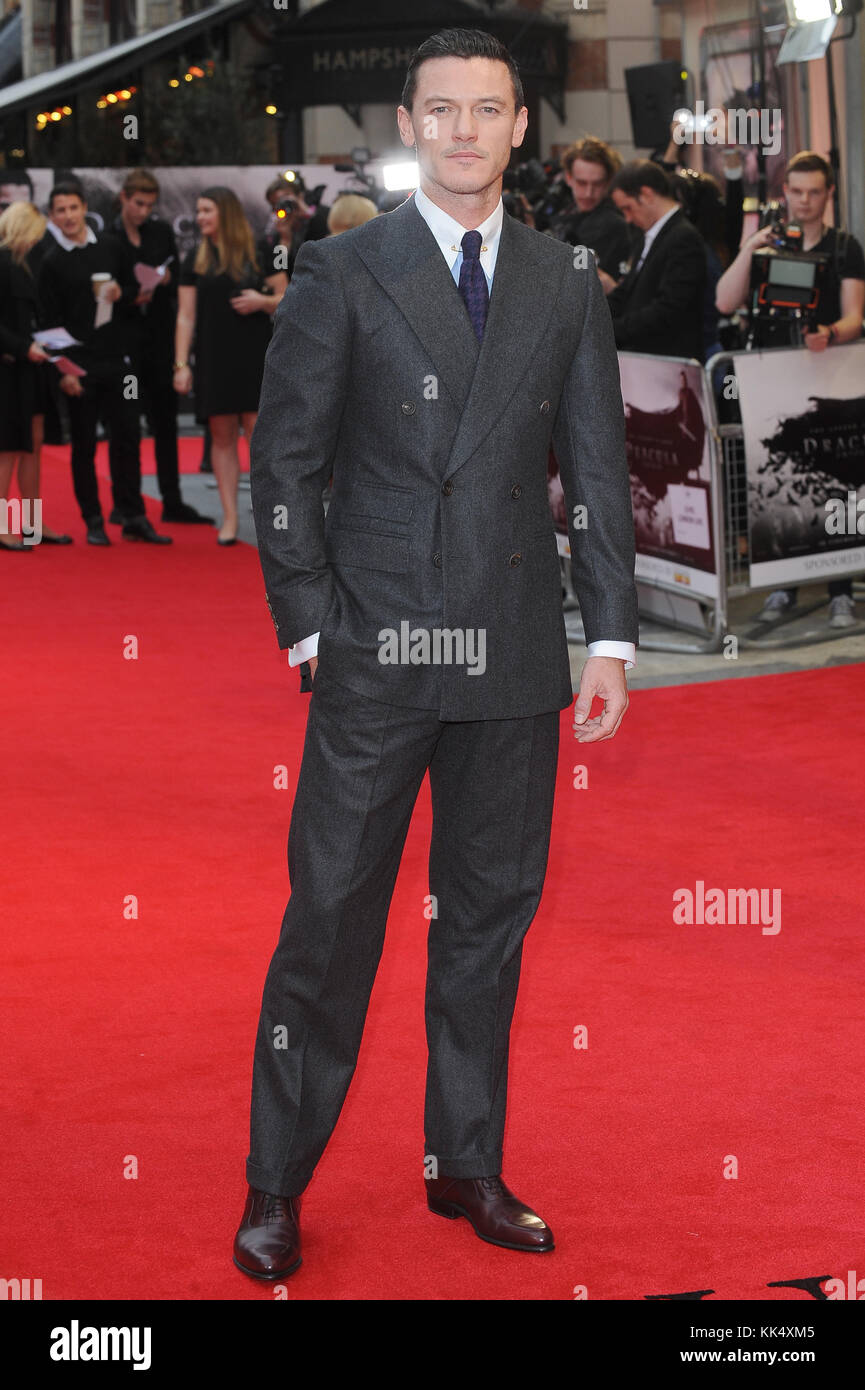 Welsh actor Luke Evans attends the UK Premiere of Dracula Untold at ...