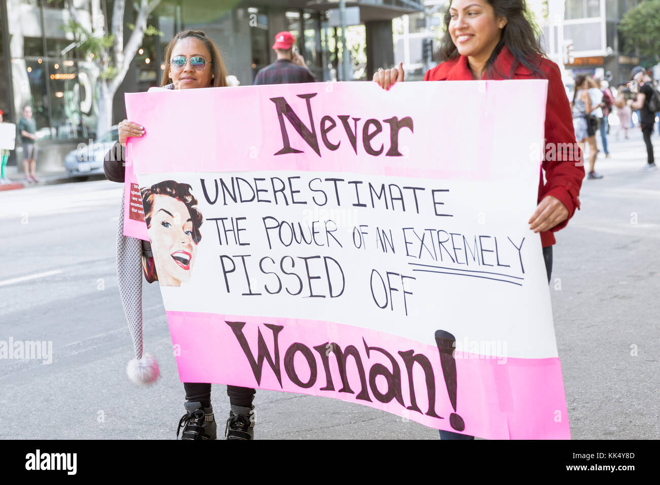 2017 women's march los angeles hi-res stock photography and images - Alamy
