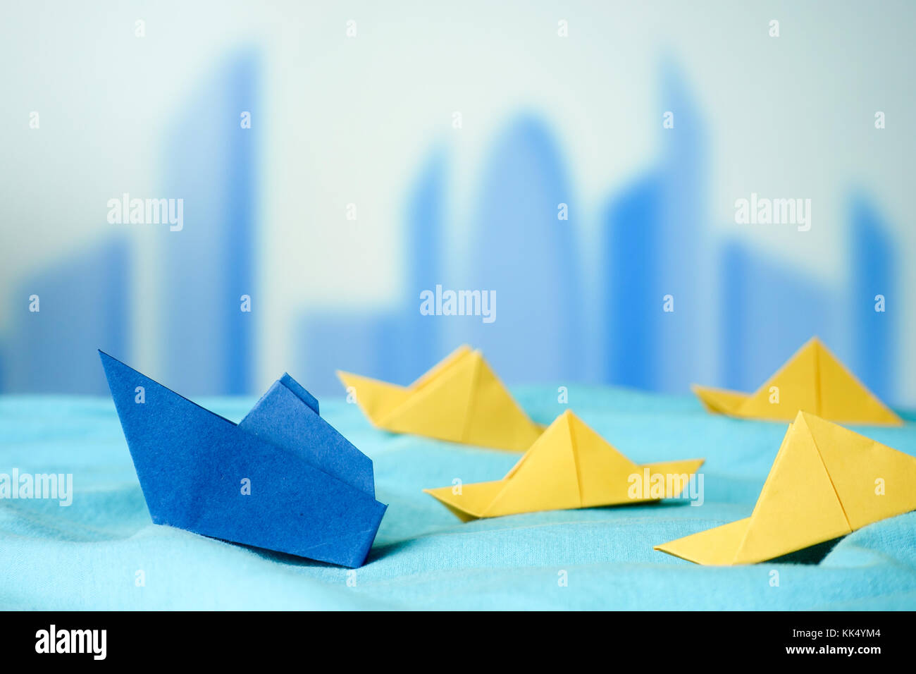 Origami boat in the sea hi-res stock photography and images - Alamy