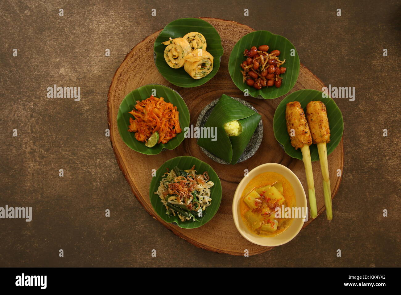 Balinese Food Sampler. Assorted Balinese dishes served in small ...