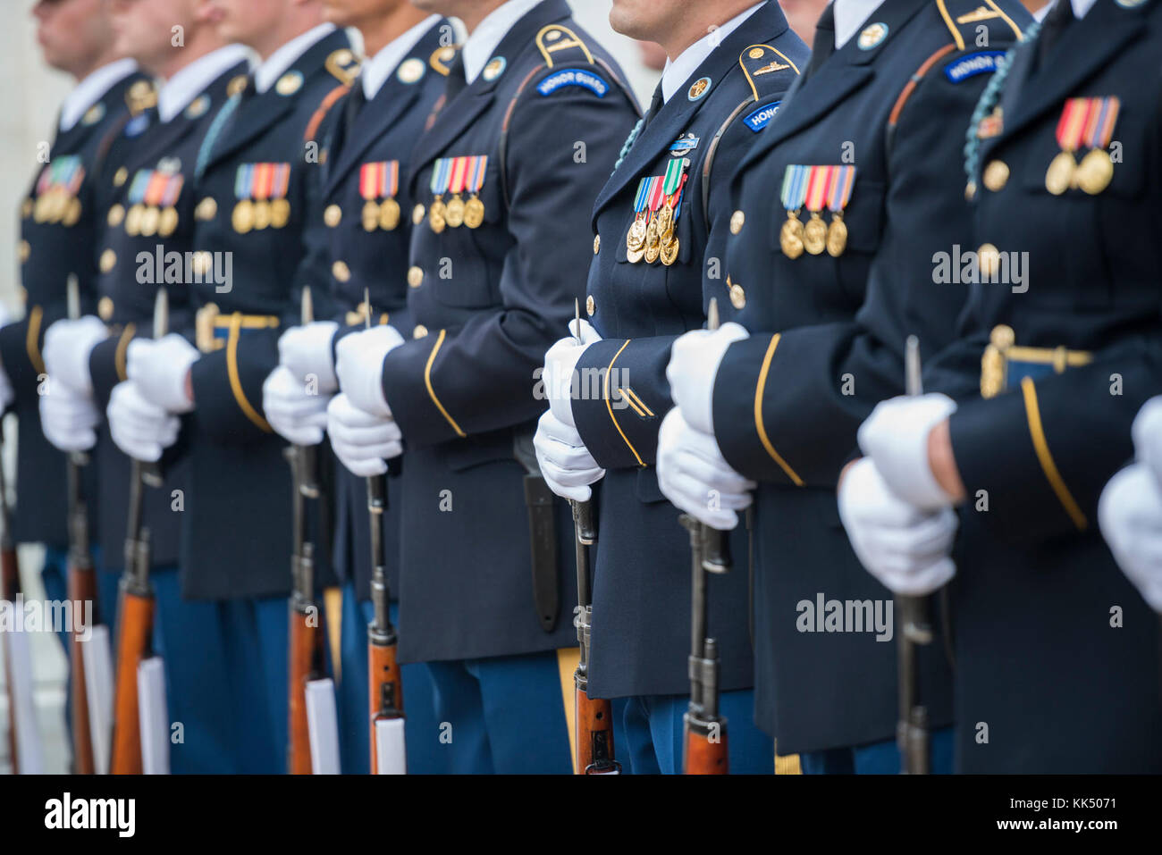 U.S. Army Honor Guard soldiers participate in an Army Full Honors ...