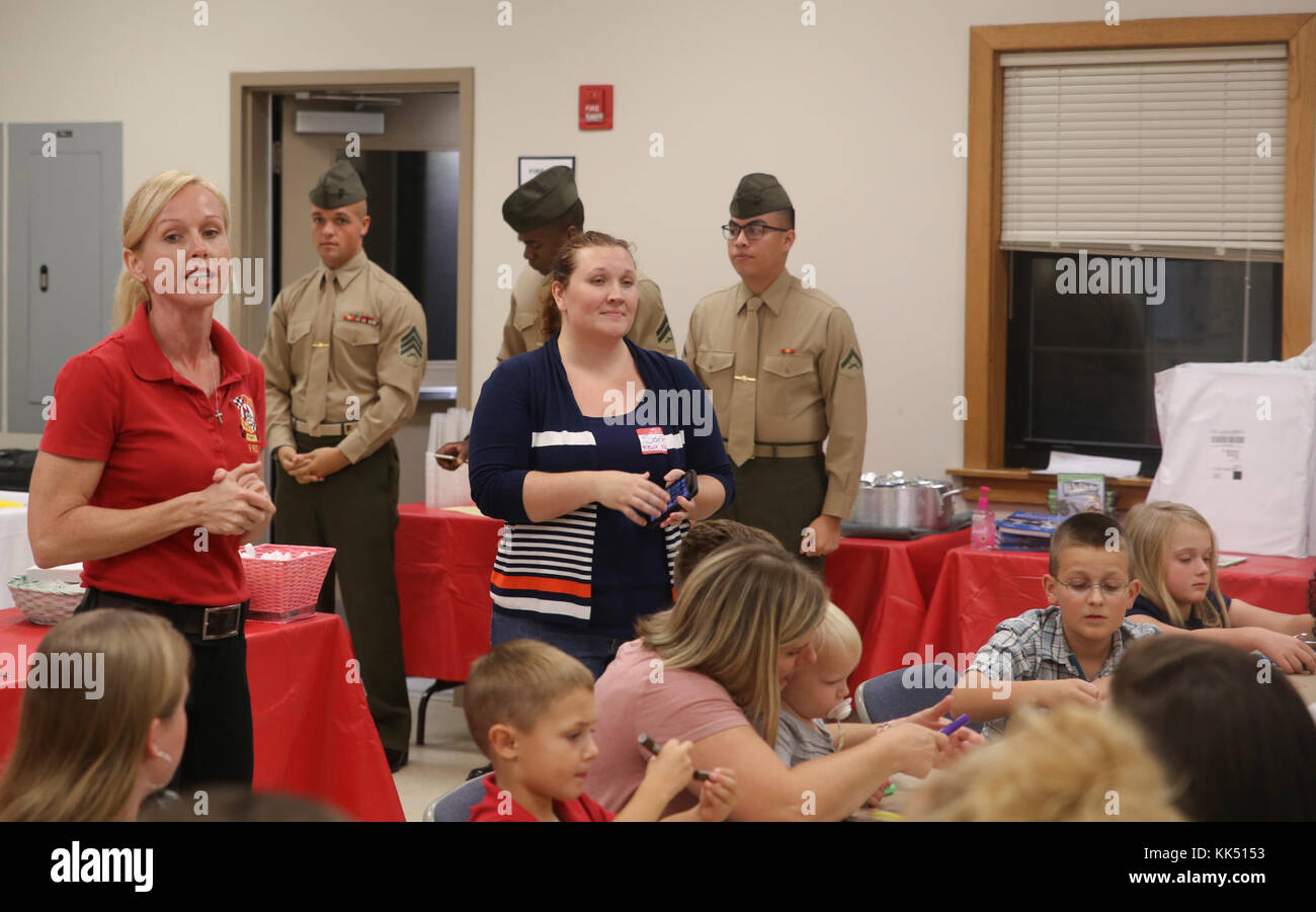Family Readiness Officers Lisa Montanez and Sarhi Wiggins address the ...