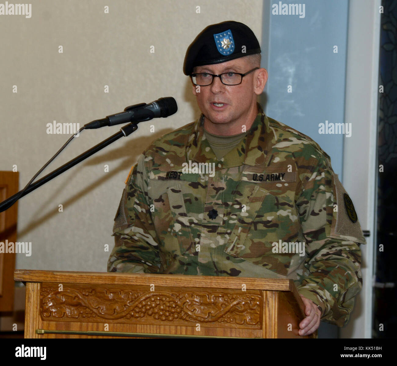 Lt. Col. Hugh West, Commander of the 7217th Medical Support Unit ...