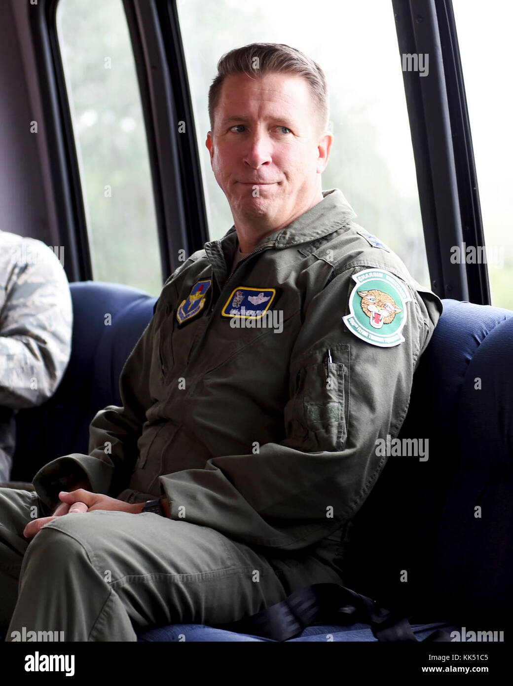 Maj. Gen. Patrick Doherty, the commander of the 19th Air Force, takes a ...