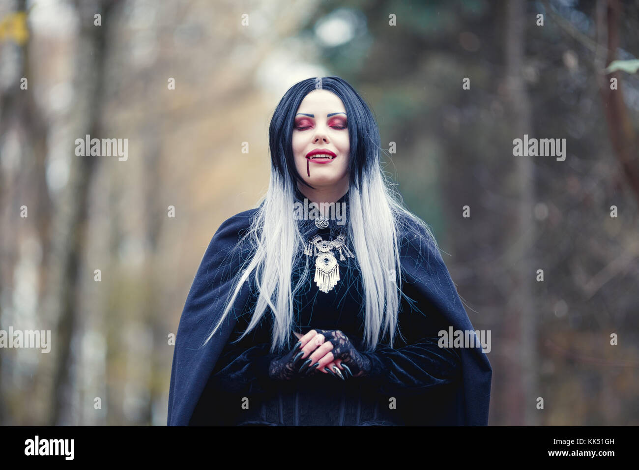 Beautiful vampire girl hi-res stock photography and images - Alamy