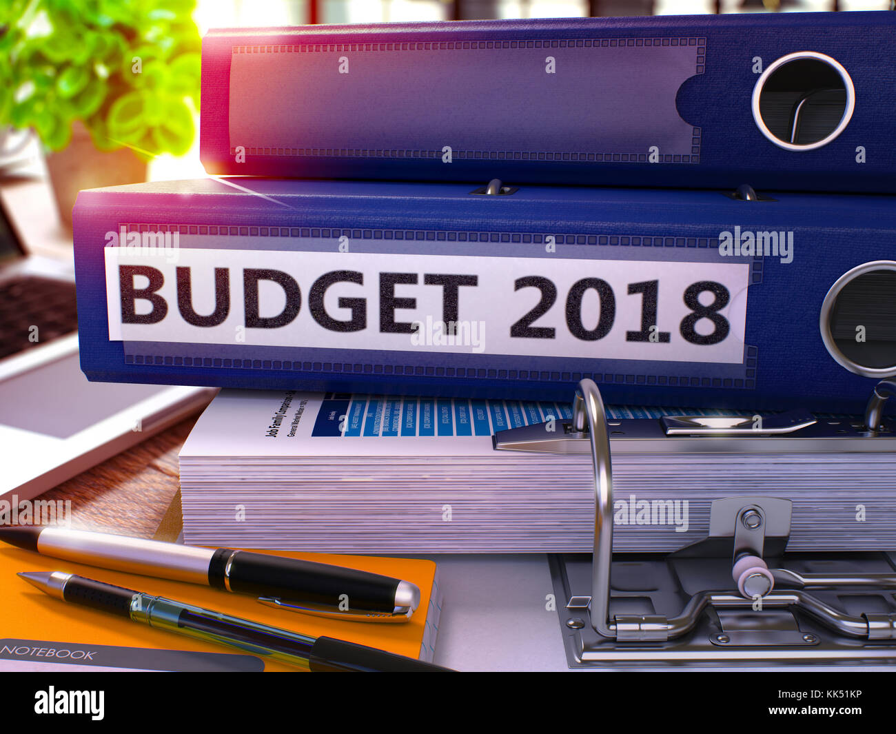 Office Folder with Inscription Budget 2018 Stock Photo - Alamy