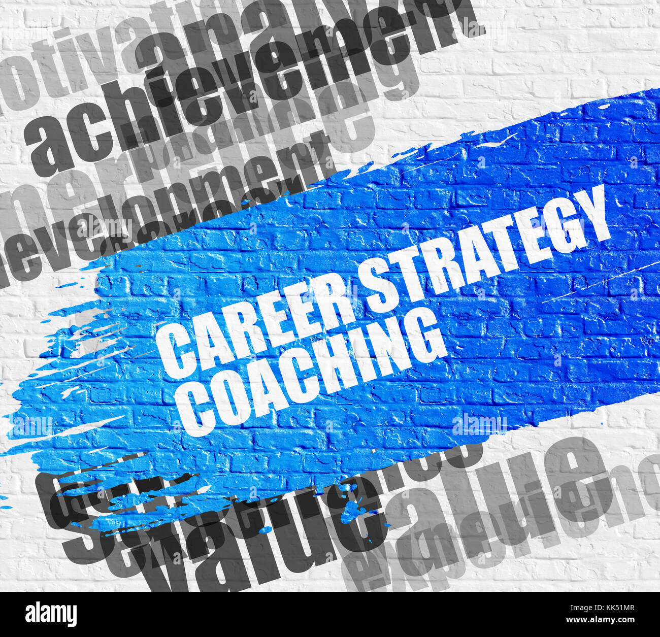 Career Strategy Coaching on Brickwall Stock Photo - Alamy