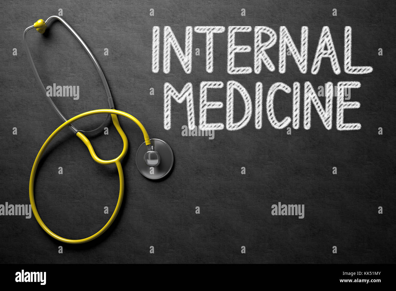 Chalkboard with Internal Medicine Concept. 3D Stock Photo - Alamy