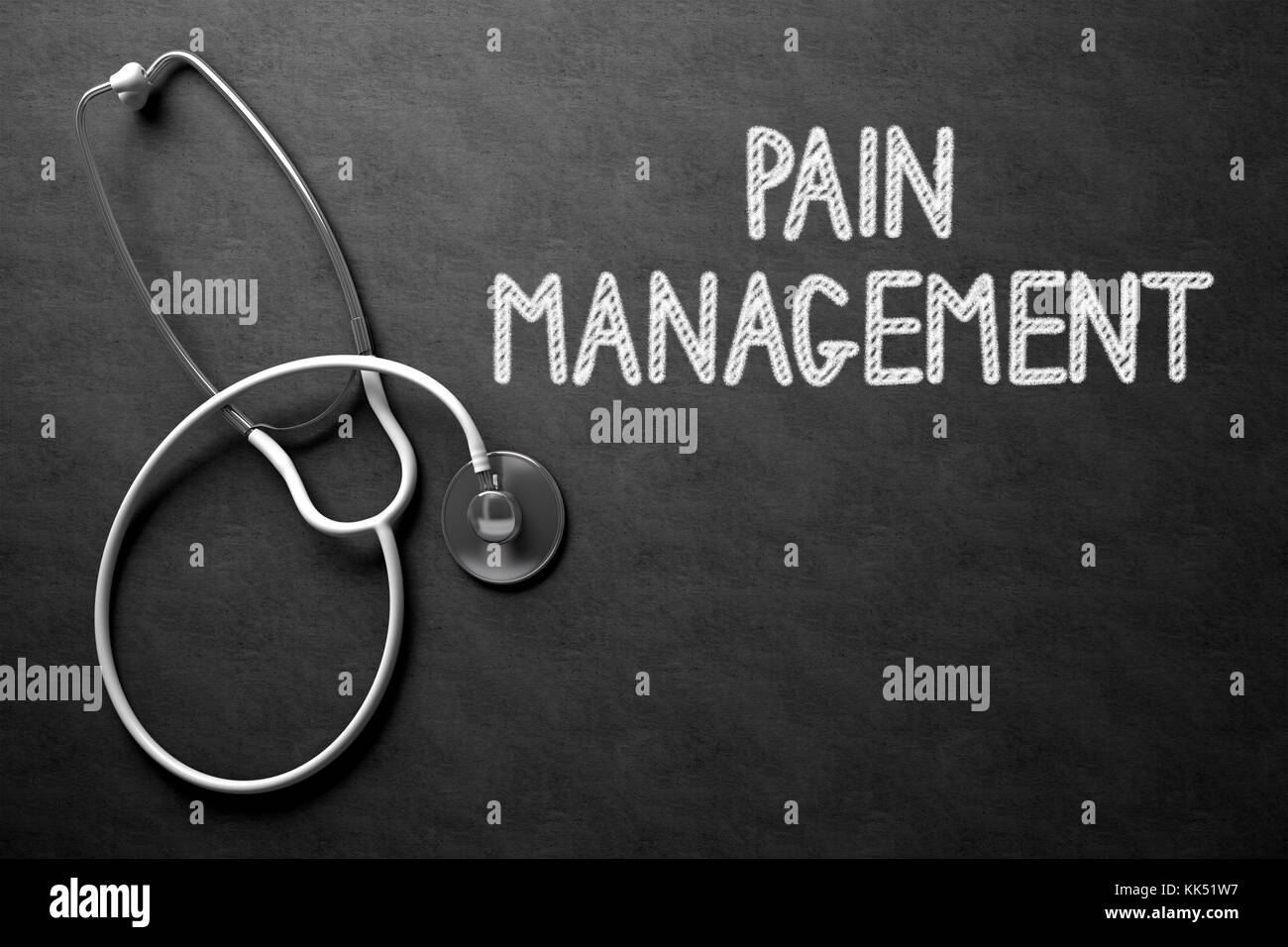 Pain Management - Text on Chalkboard. 3D Stock Photo - Alamy