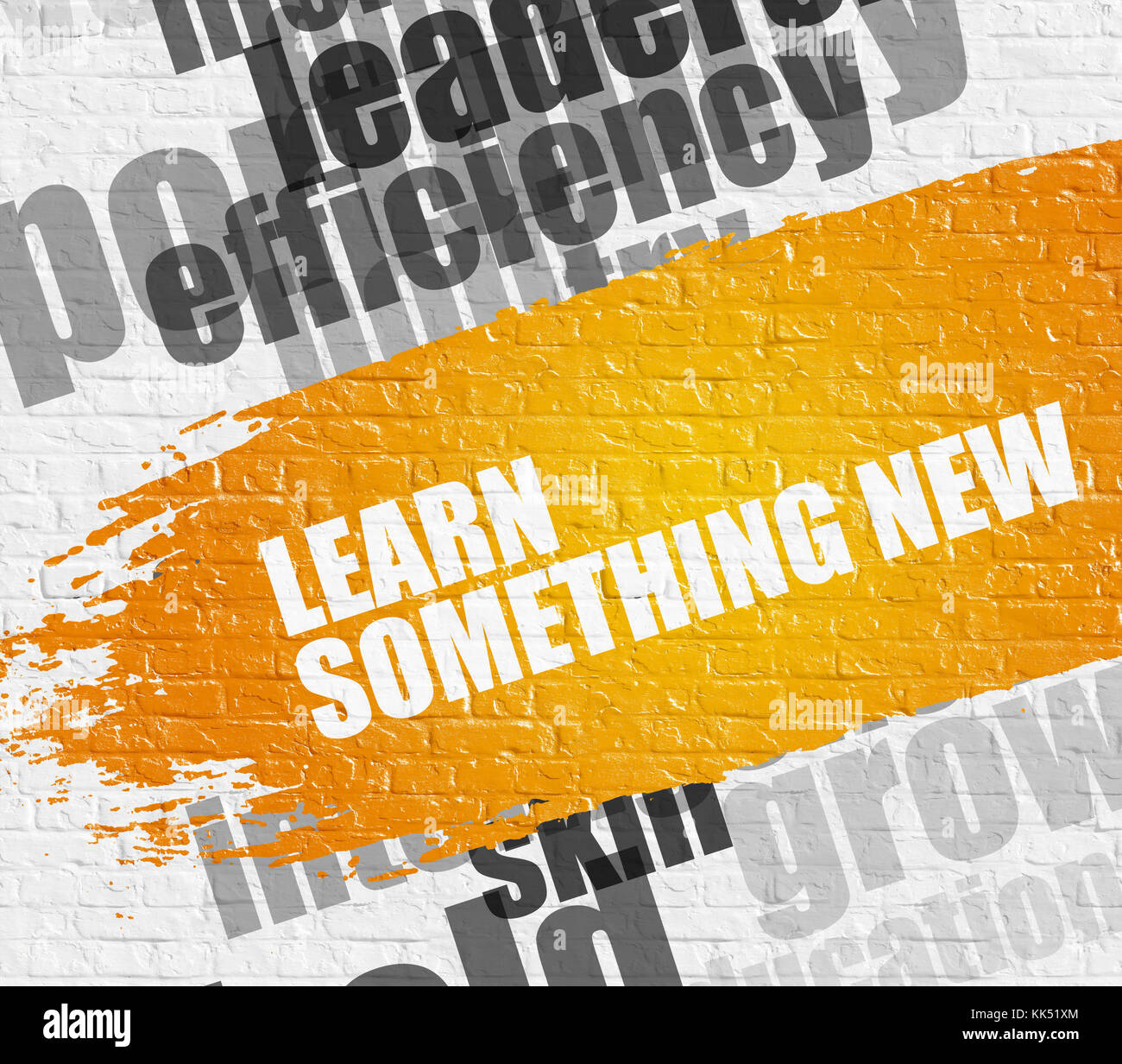 Learn Something New on White Wall Stock Photo - Alamy