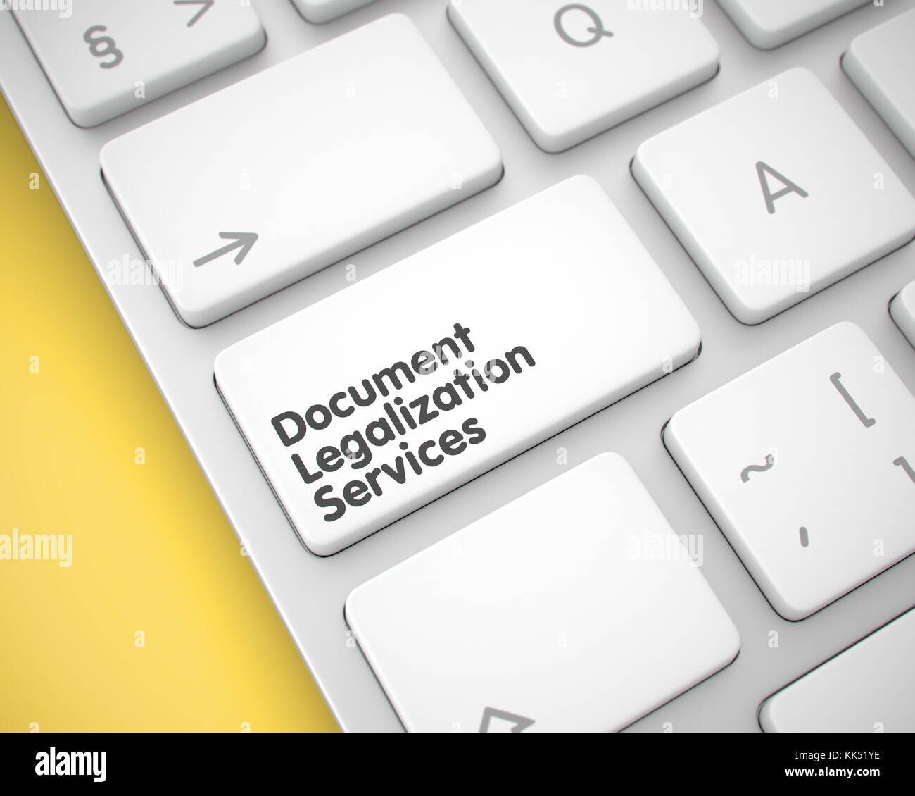 Document Legalization Services. 3d Keyboard Stock Photo - Alamy