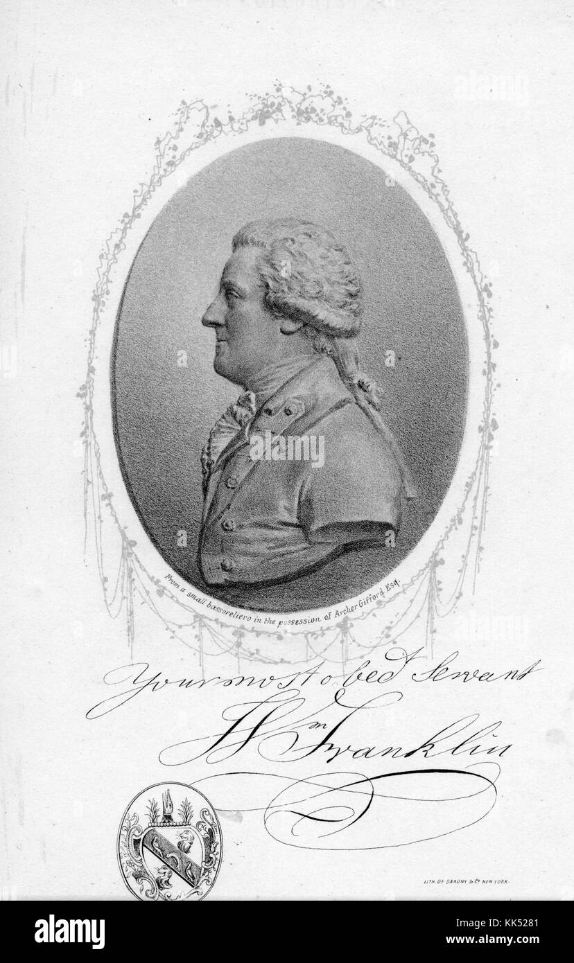 William benjamin franklin Black and White Stock Photos & Images - Alamy