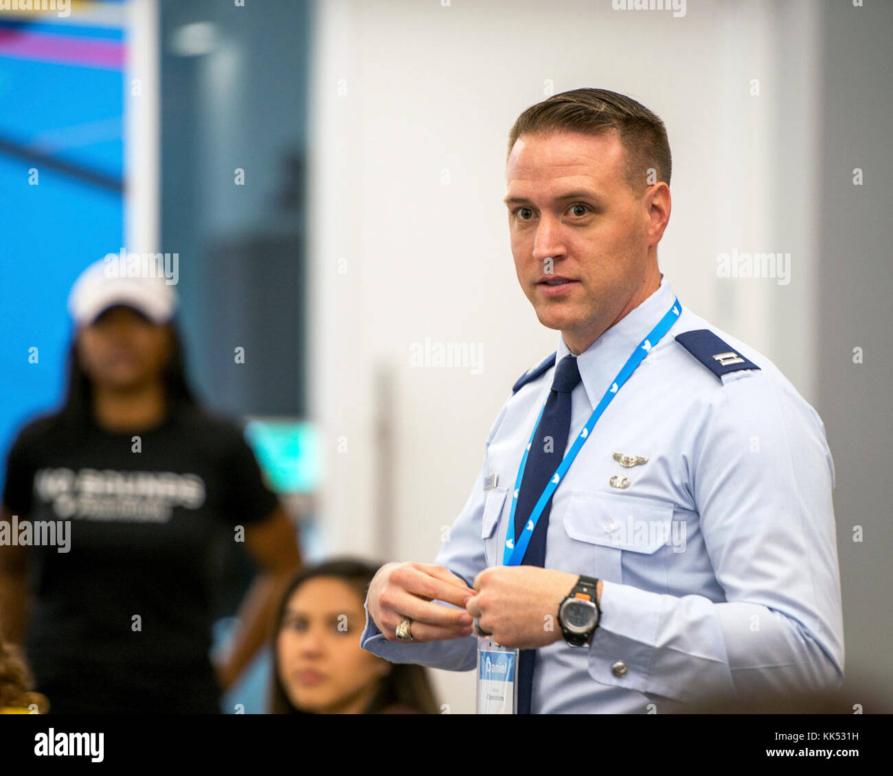 U.S. Air Force Capt. Daniel DeRusha from Travis Air Force Base Calif ...