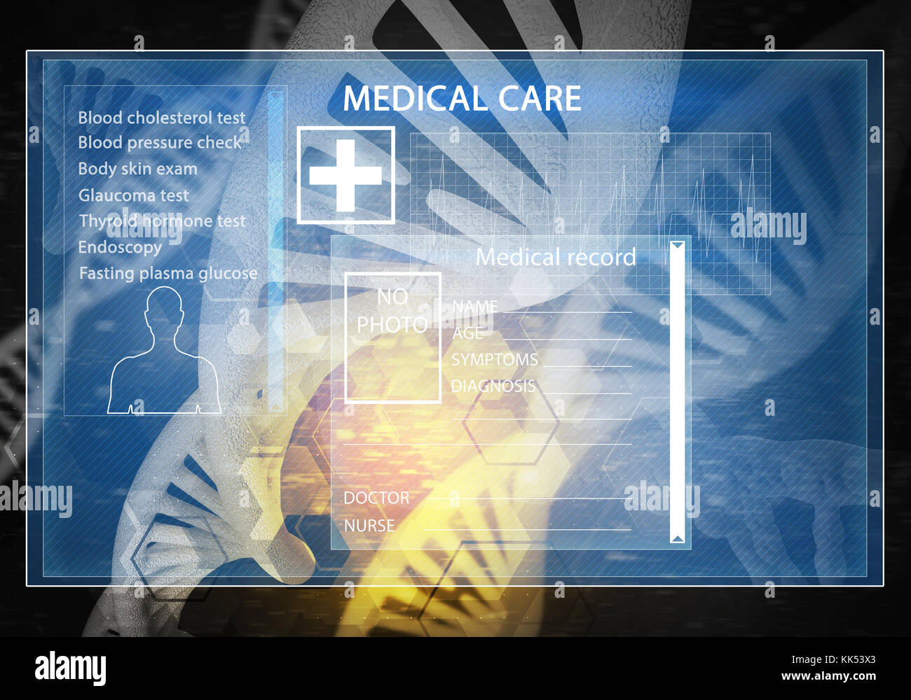Medicine user interface Stock Photo - Alamy