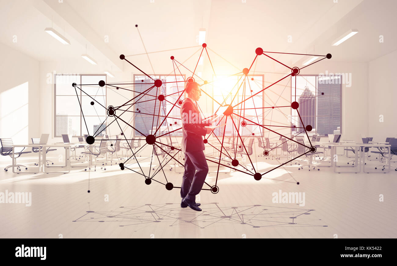 Networking and social communication concept as effective point f Stock ...