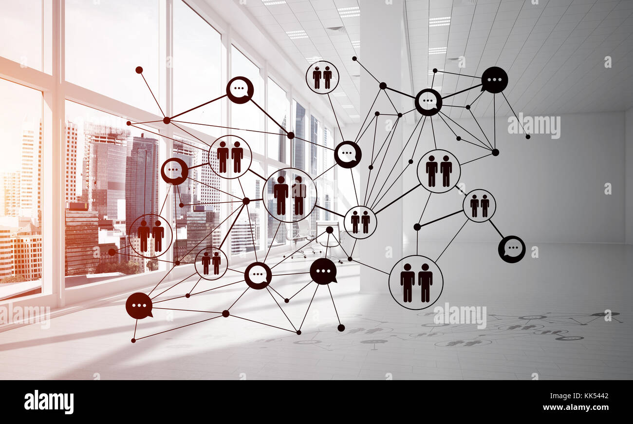 Networking and wireless connection as concept for effective modern ...