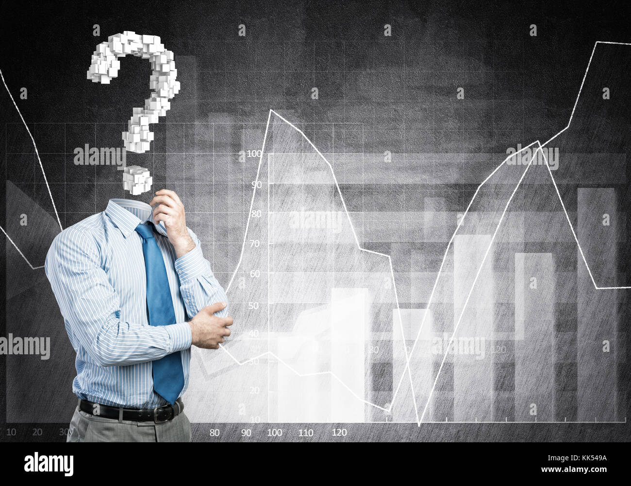 Big question in his head Stock Photo - Alamy