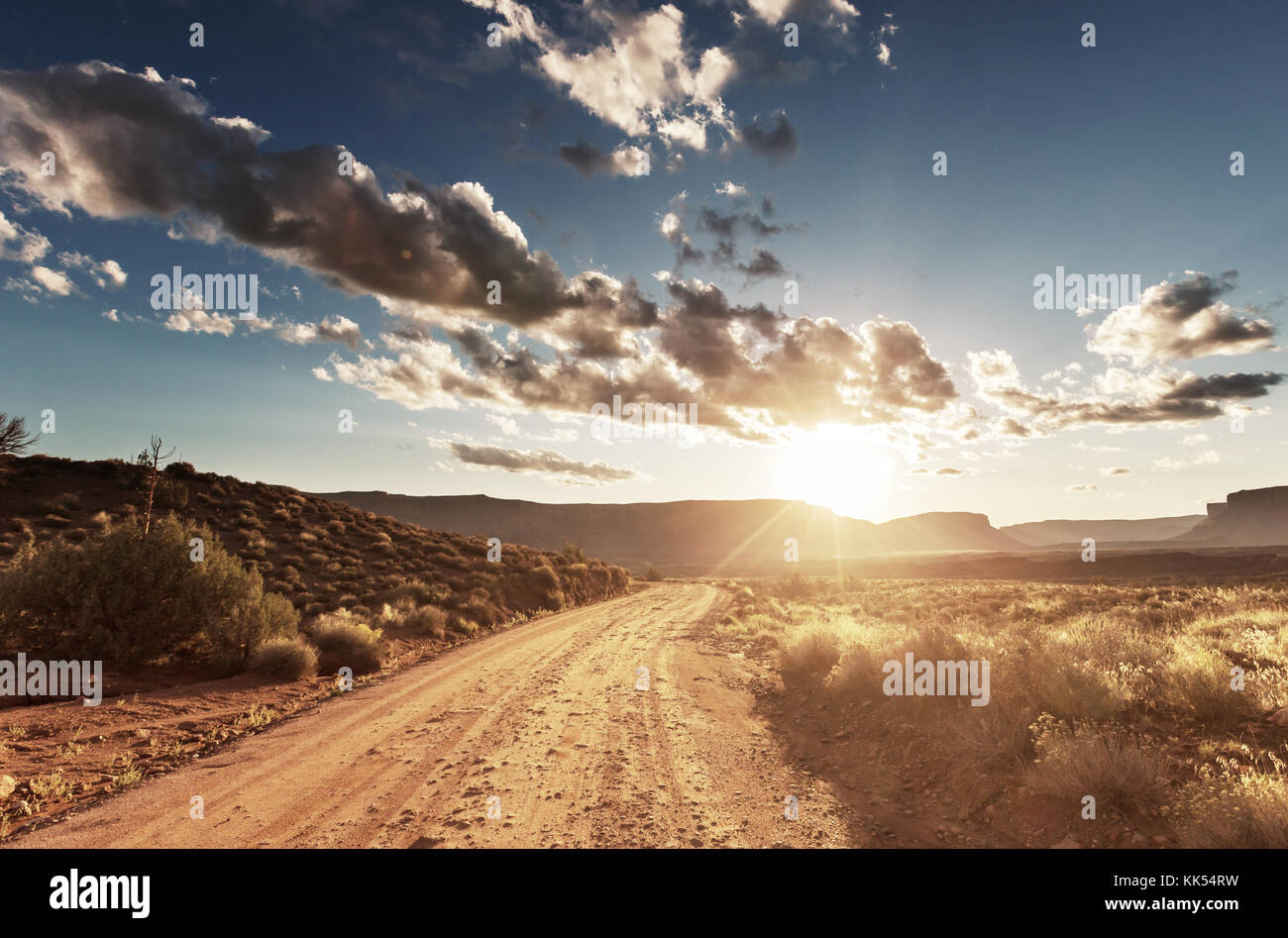 Road in the prairie country Stock Photo - Alamy