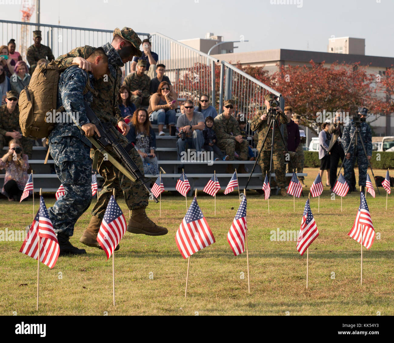 U.S. Navy Cryogenic Technician 2nd Class Shi Cheng, left, with the ...