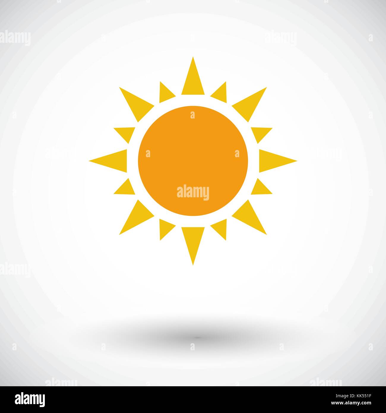 Sun. Single flat icon on white background. Vector illustration Stock ...