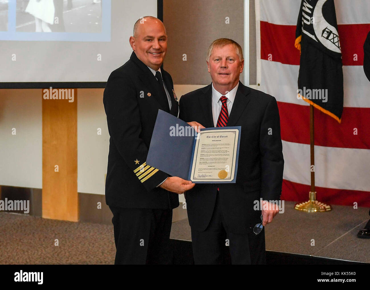 EVERETT, Wash. –Capt. Mark A. Lakamp, commanding officer, Naval Station ...