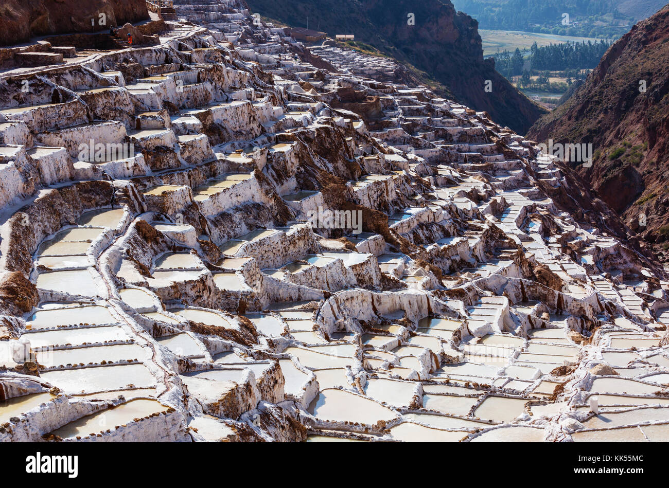 Maras salt ponds located at the Urubamba, Peru Stock Photo - Alamy