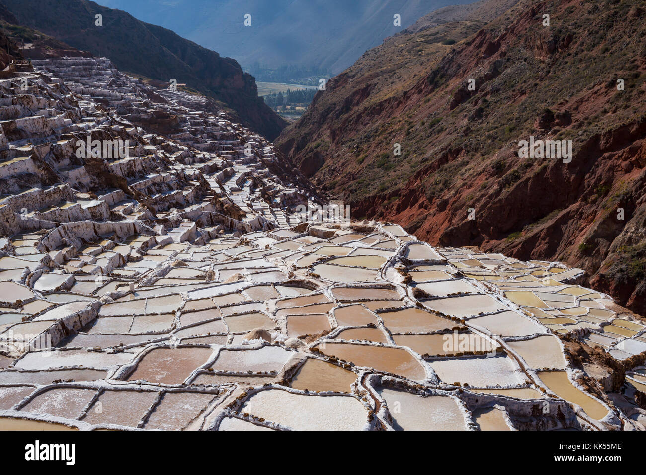 Maras salt ponds located at the Urubamba, Peru Stock Photo - Alamy