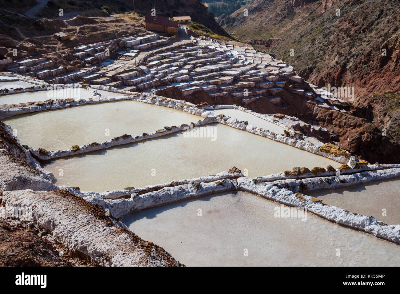 Maras salt ponds located at the Urubamba, Peru Stock Photo - Alamy