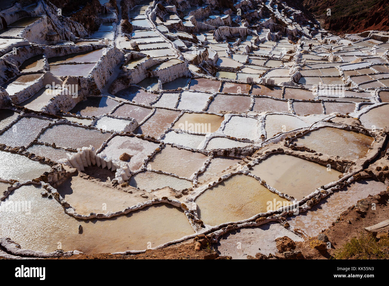 Maras salt ponds located at the Urubamba, Peru Stock Photo - Alamy
