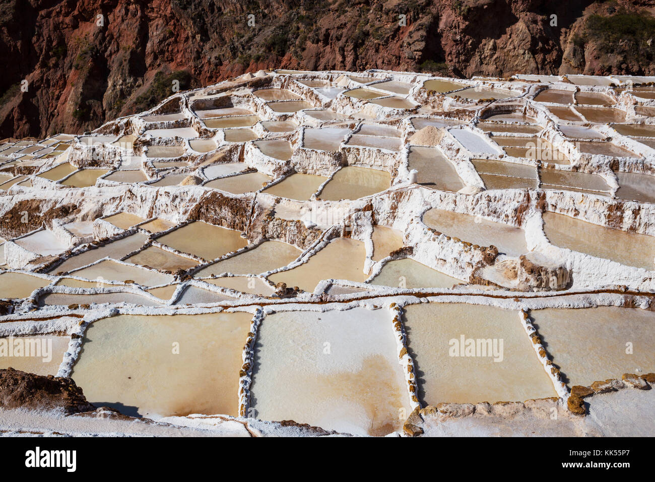 Maras salt ponds located at the Urubamba, Peru Stock Photo - Alamy