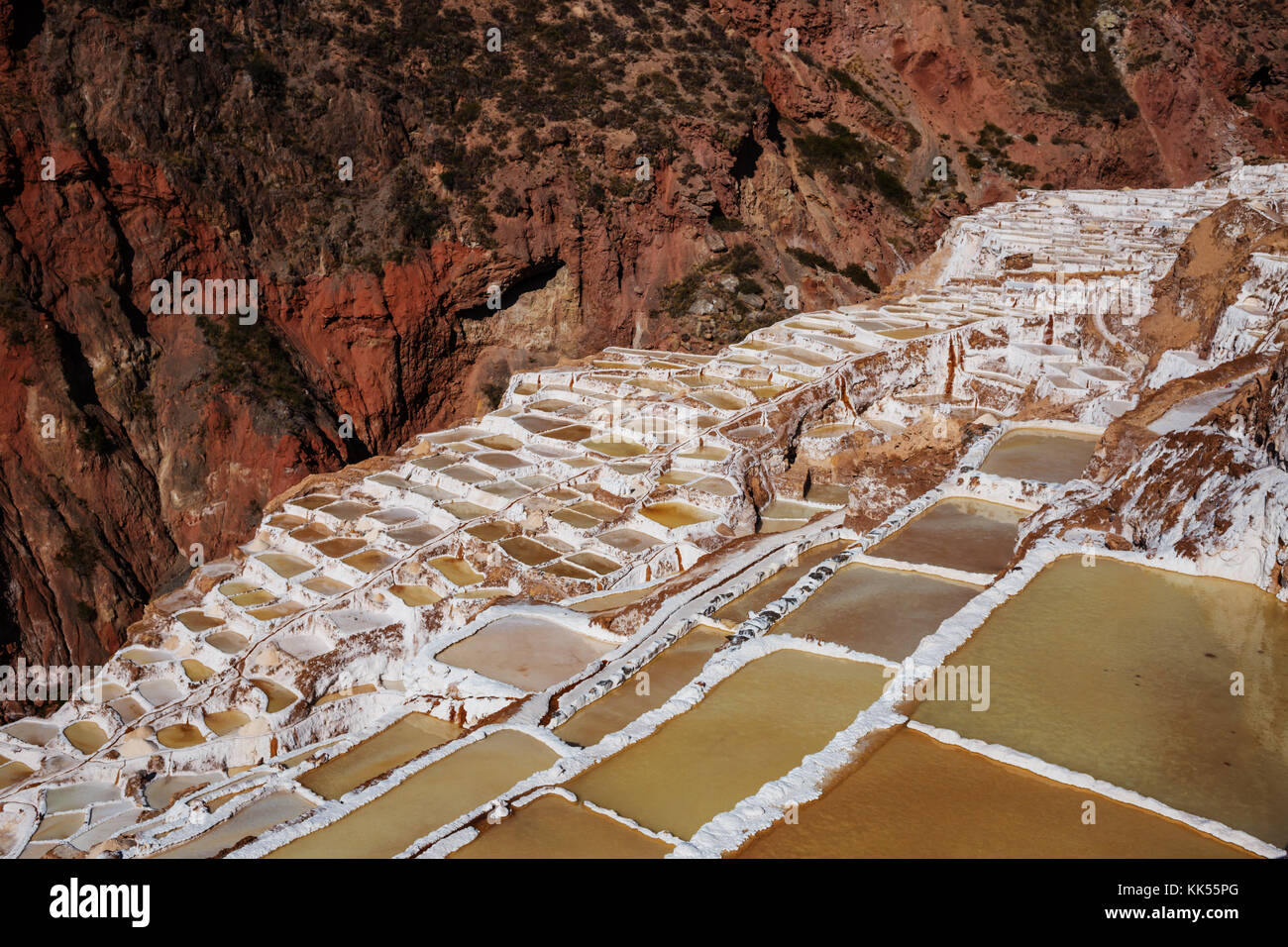 Maras salt ponds located at the Urubamba, Peru Stock Photo - Alamy