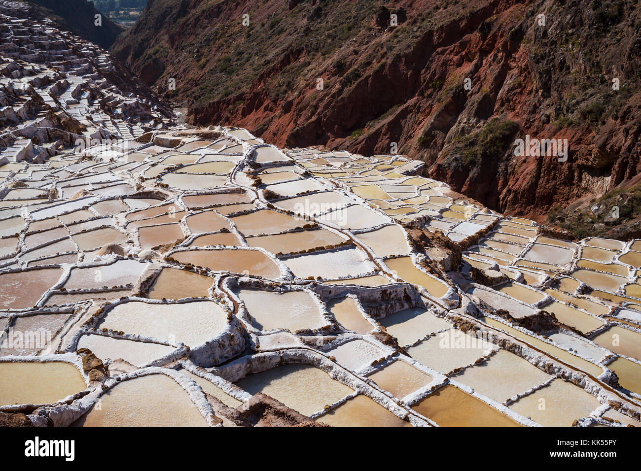 Maras salt ponds located at the Urubamba, Peru Stock Photo - Alamy