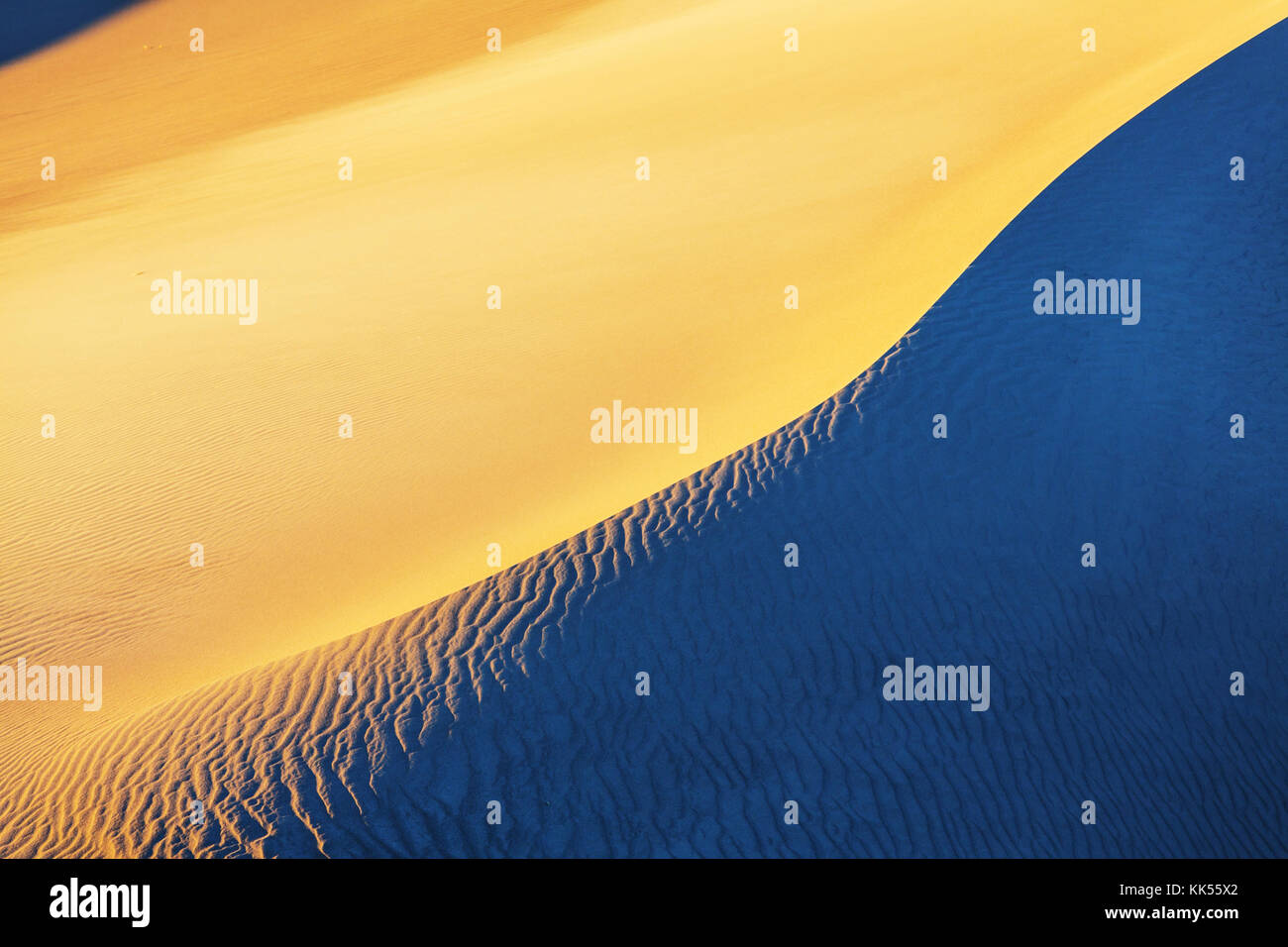 Beautiful sand dunes in desert at sunrise. Death Valley, Nevada, USA ...