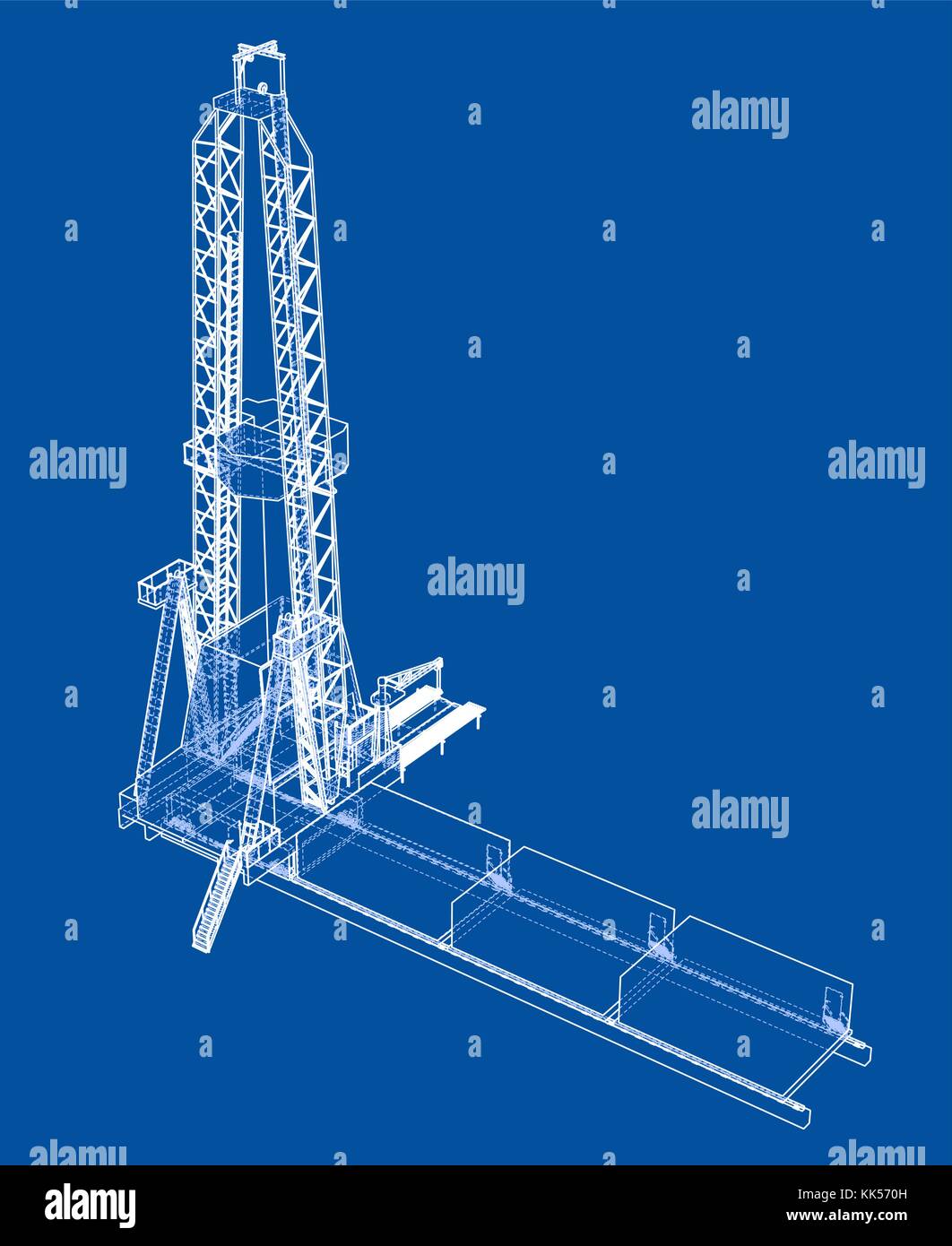 Oil rig. Detailed vector illustration Stock Vector Image & Art - Alamy