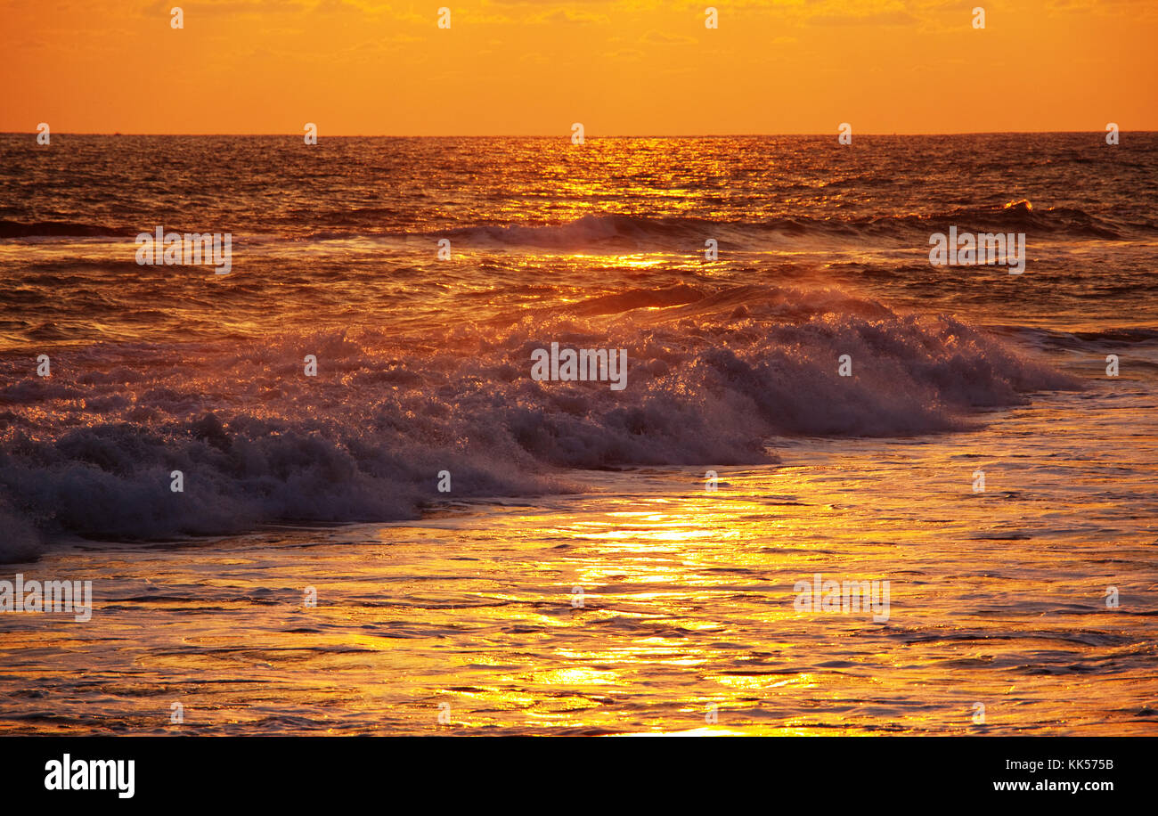 Scenic colorful sunset at the sea coast. Good for wallpaper or ...