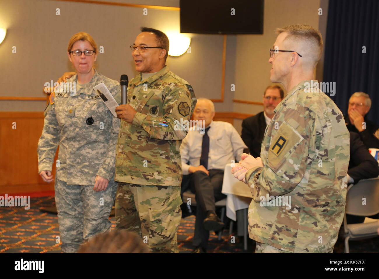 Chaplain (Lt. Col.) Ike Eweama, garrison chaplain, provides closing ... Chaplain (Lt. Col.) Ike Eweama, garrison chaplain, provides closing ...