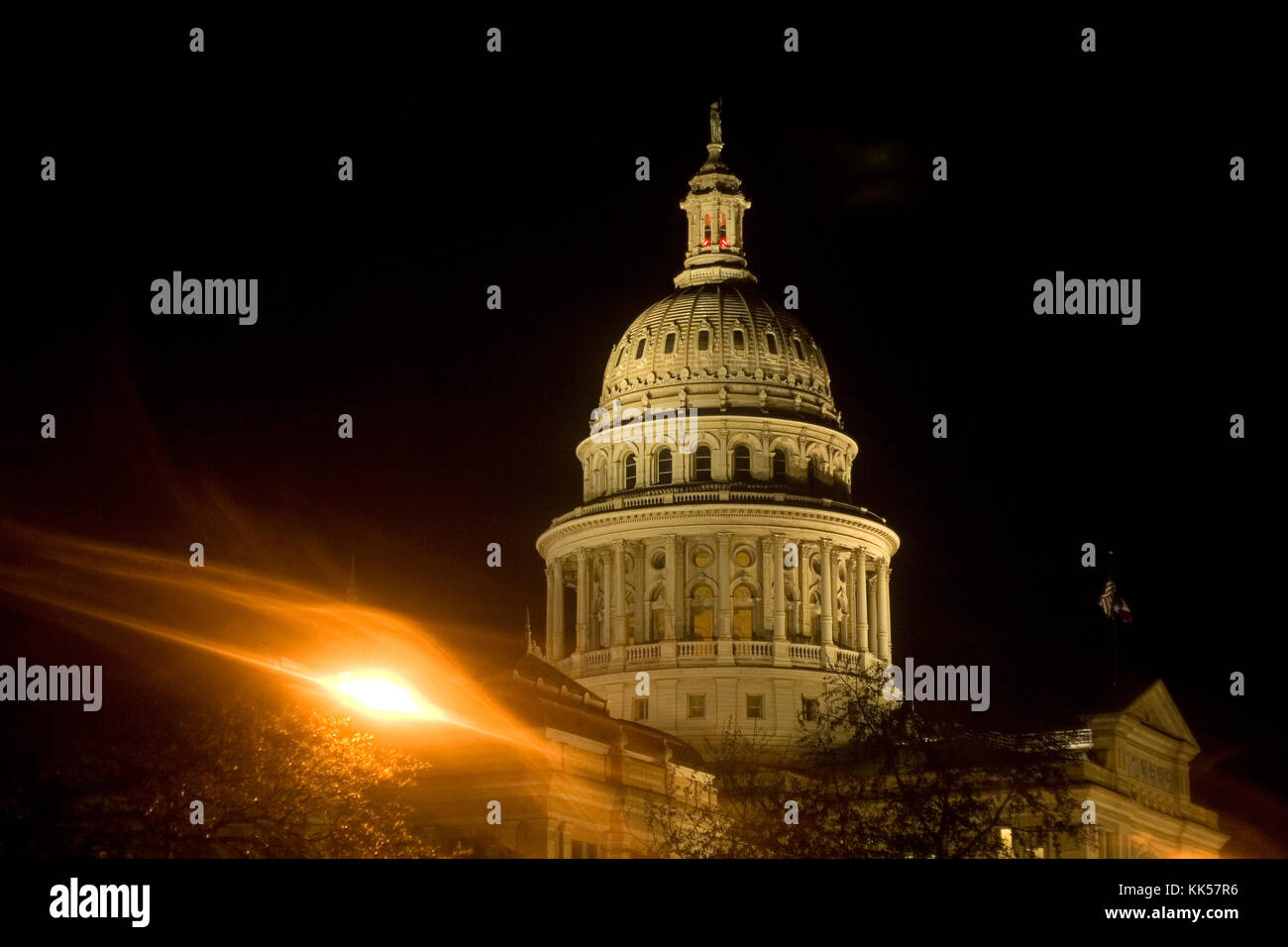 Texas State Capital at night with glowing lights Stock Photo - Alamy
